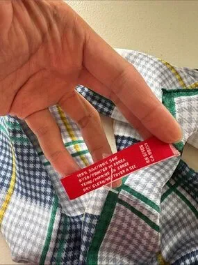 Anne Klein | Accessories | Vintage Anne Klein Silk Scarf Plaid Green ...